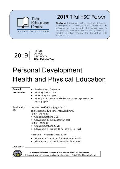 2019 Trial HSC PDHPE | Total Education Centre